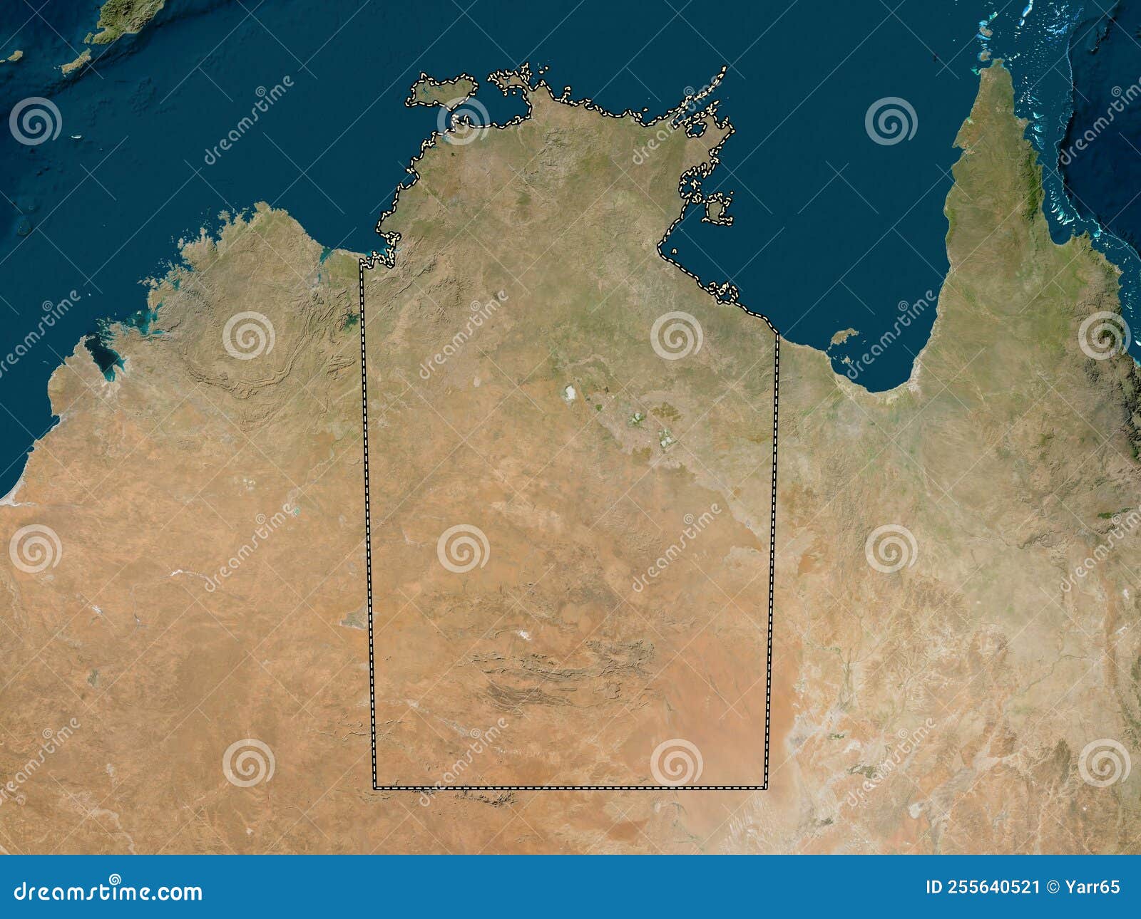 Northern Territory, Australia. Low-res Satellite. No Legend Stock ...