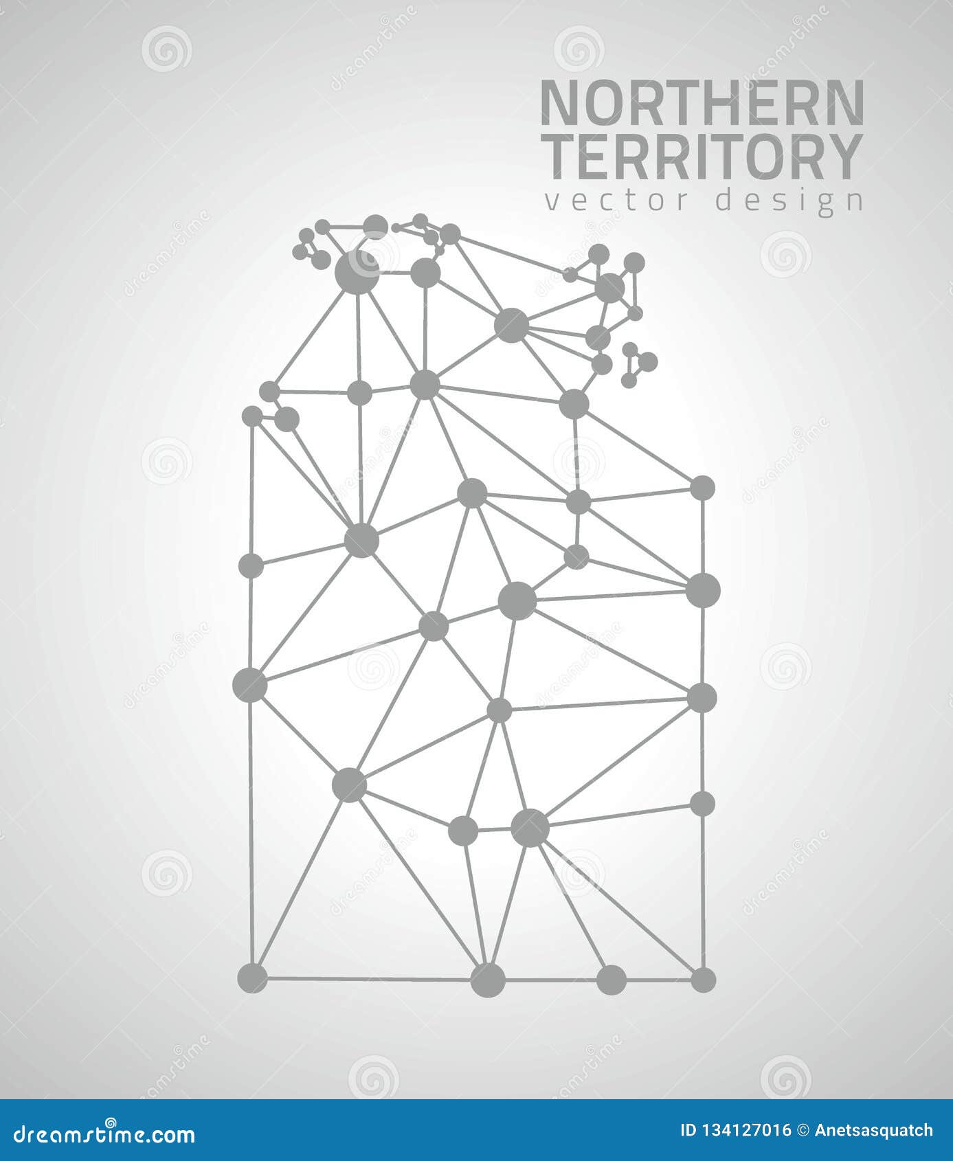 Northern Territory Vector Dot Grey Outline Triangle Perspective Modern ...
