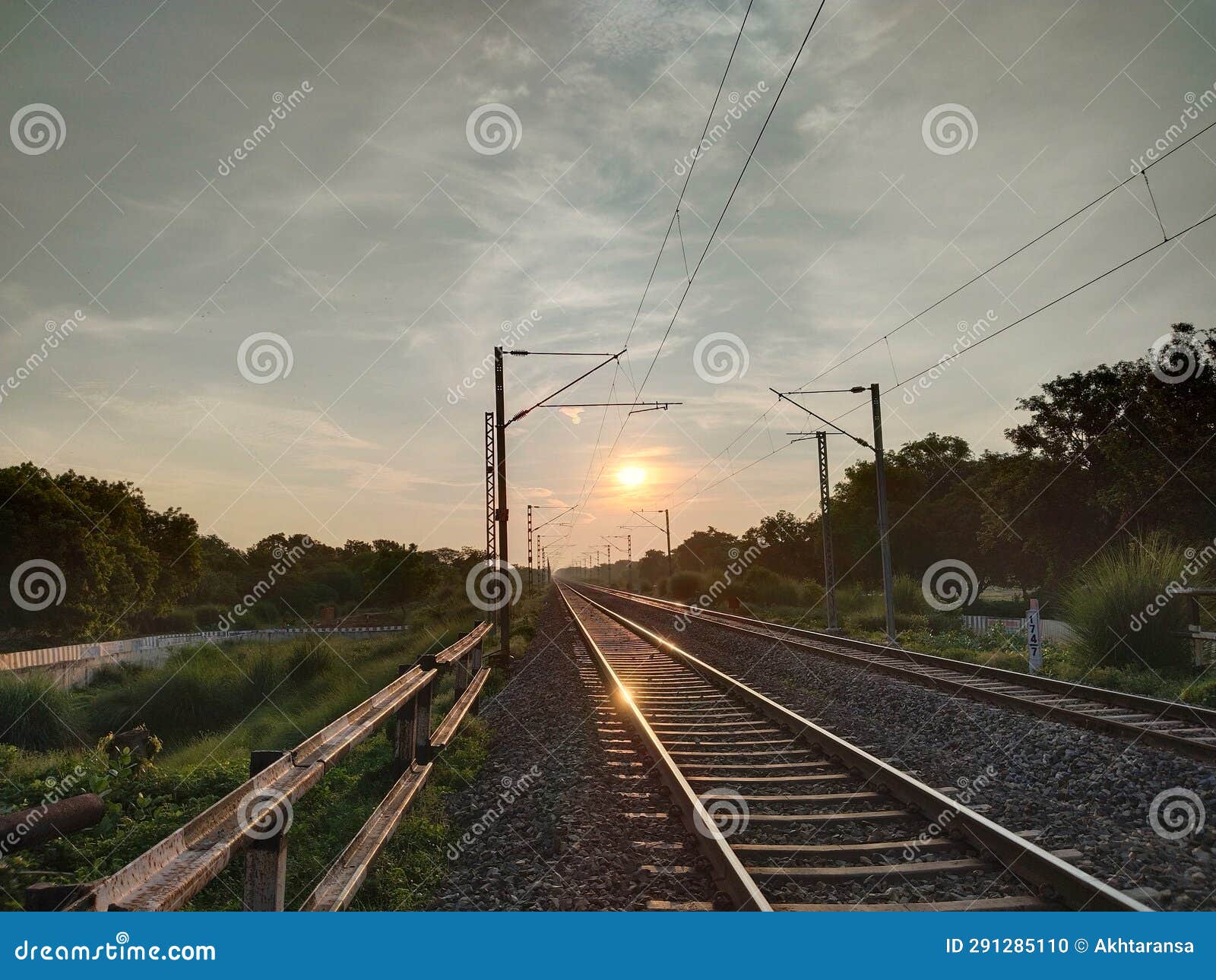 Northern Territory Indian Railway Track (sunrise Stock Photo - Image of ...