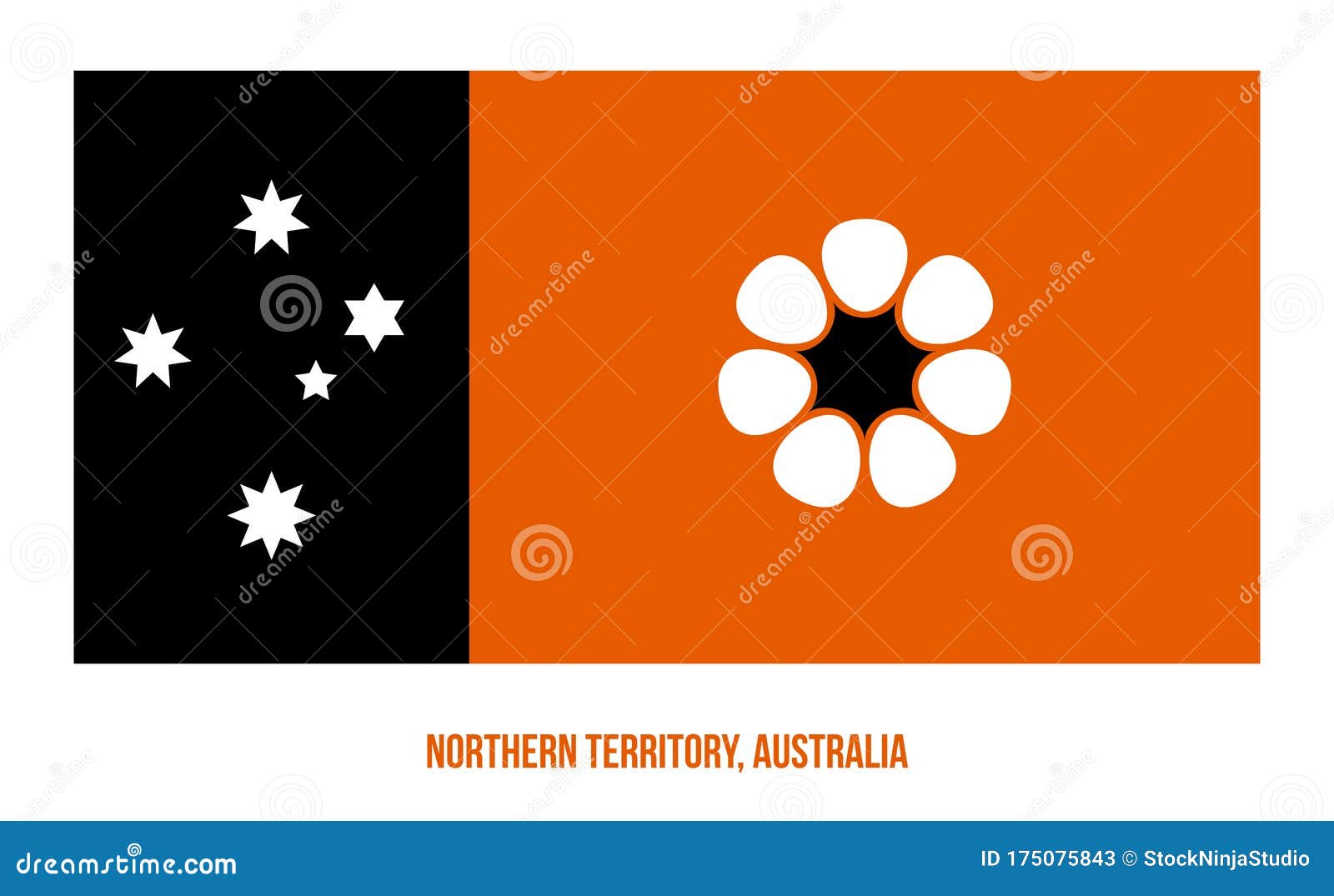 Northern Territory NT Flag Vector Illustration on White Background ...