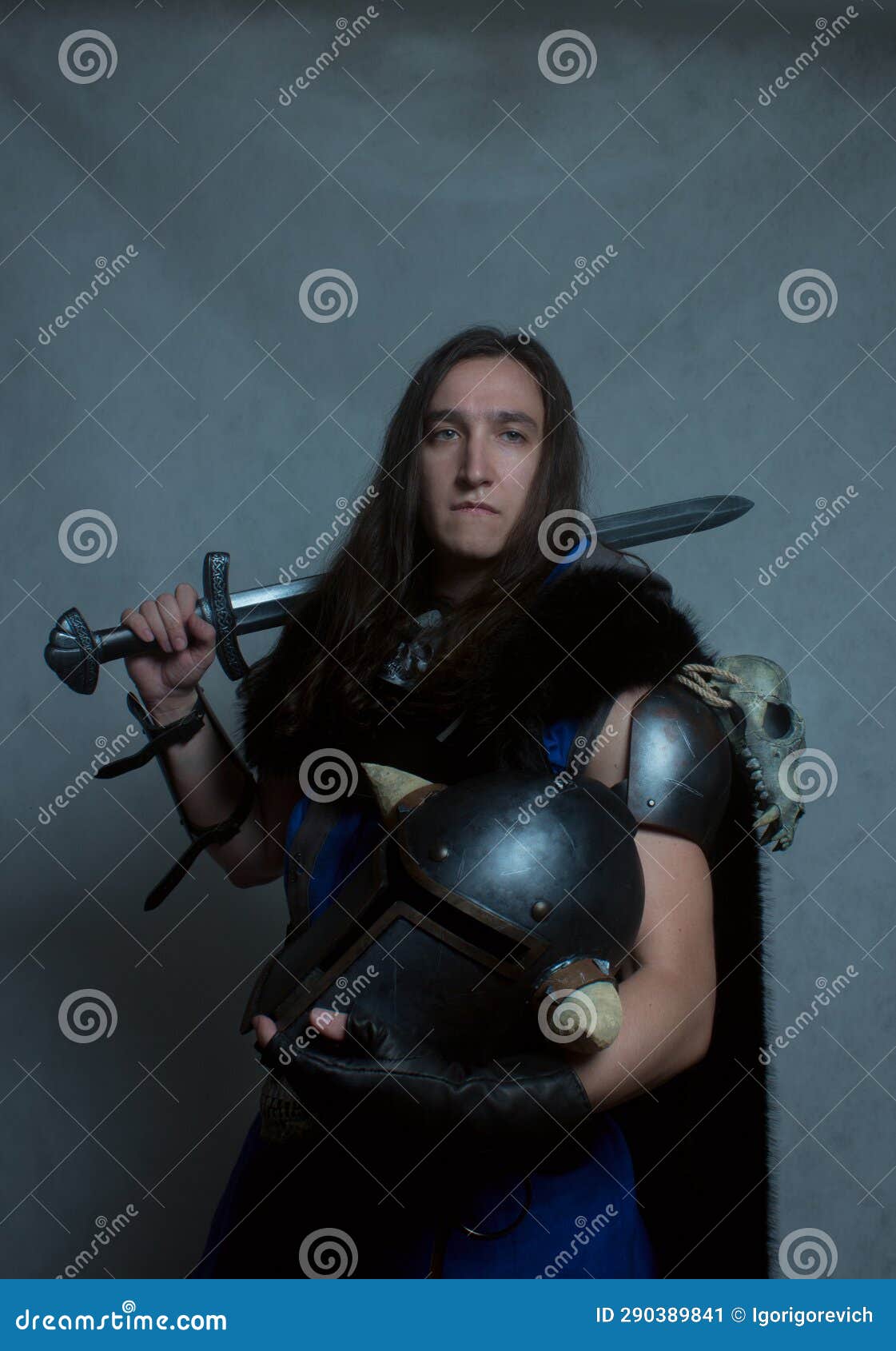 Northern warrior stock image. Image of courage, barbarian - 290389841