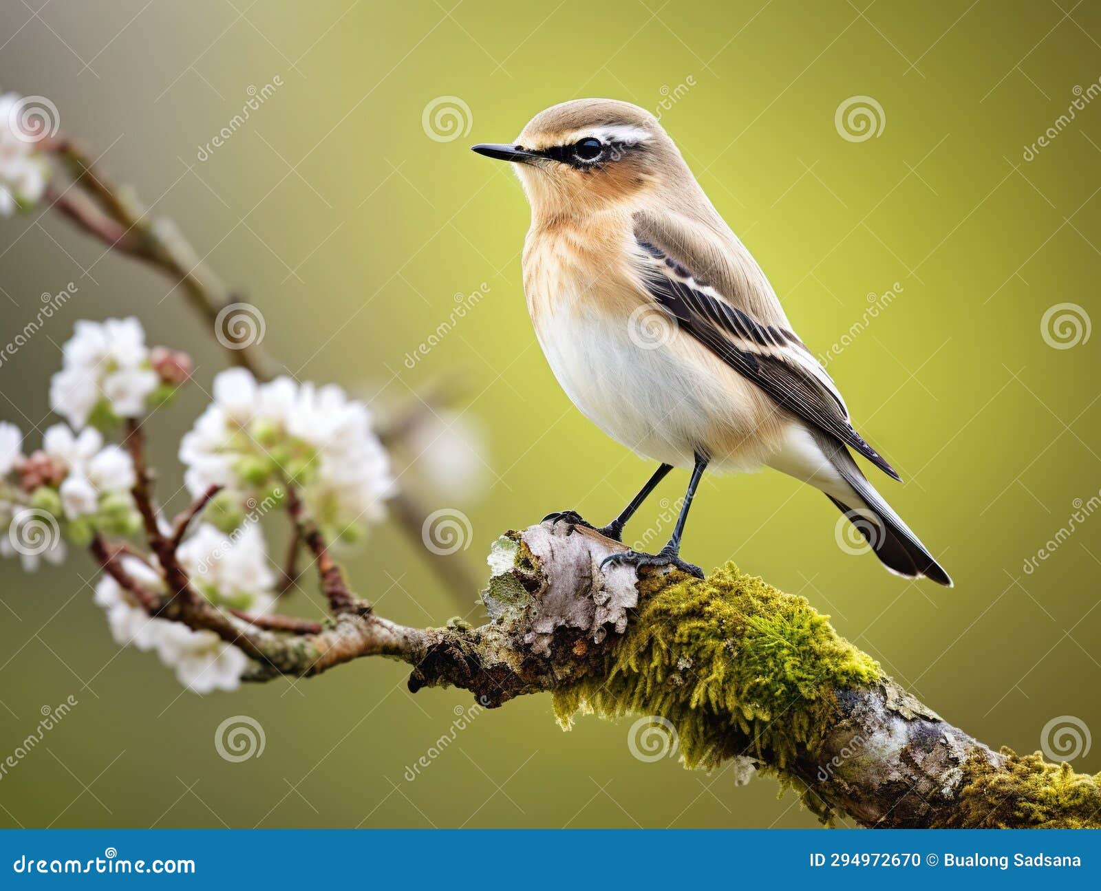 Northern Wheatear Made with Generative AI Illustration Stock ...