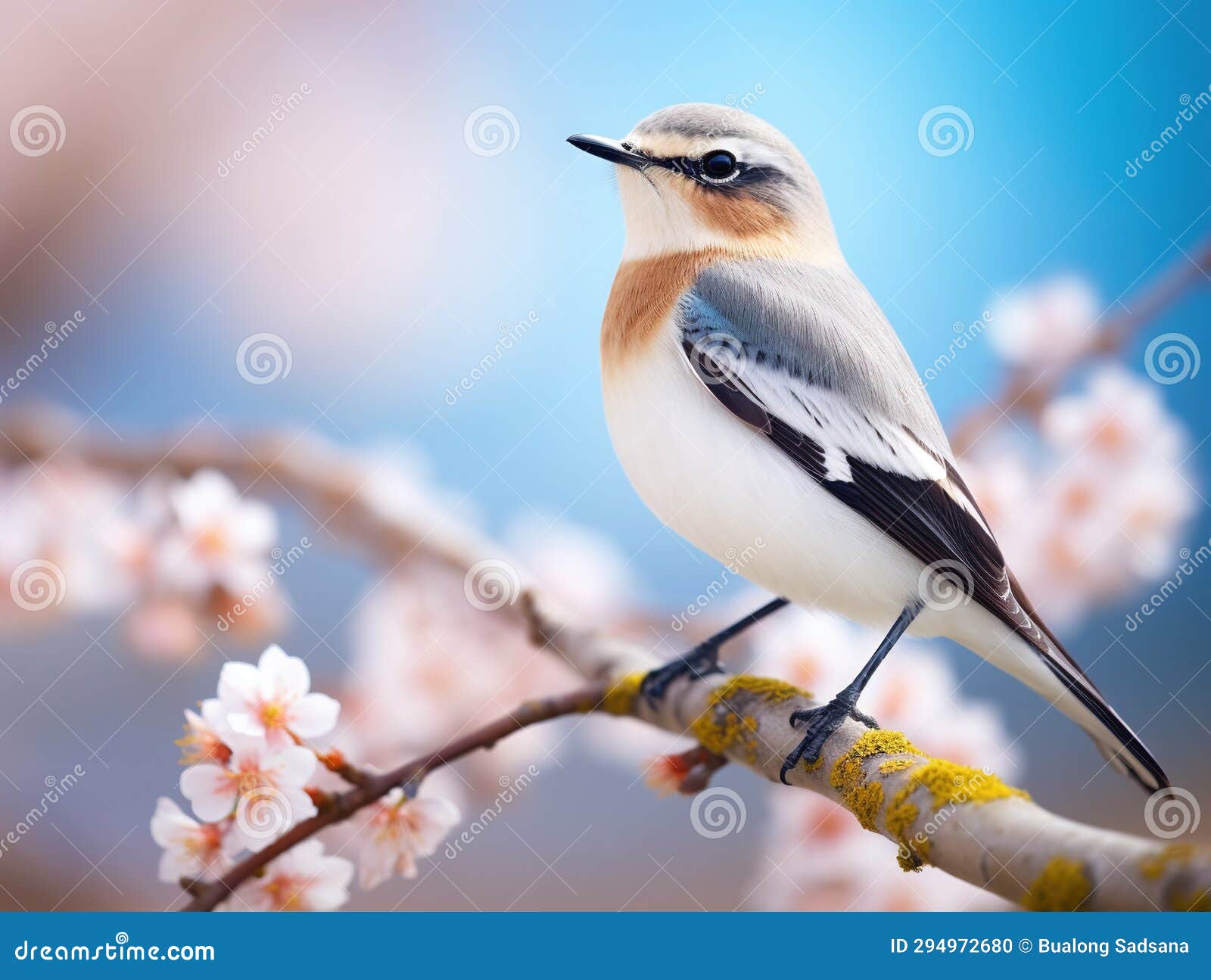 Northern Wheatear Made With Generative AI Illustration Royalty-Free ...
