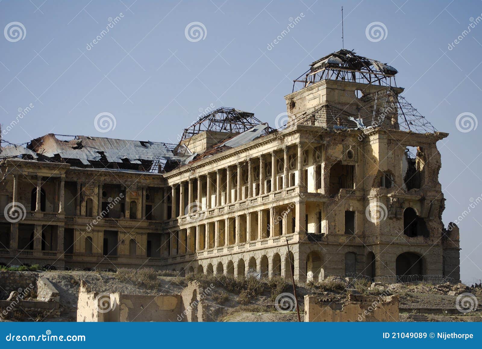 The Old Palace Or Kabul Darul Aman Palace Royalty-Free Stock ...