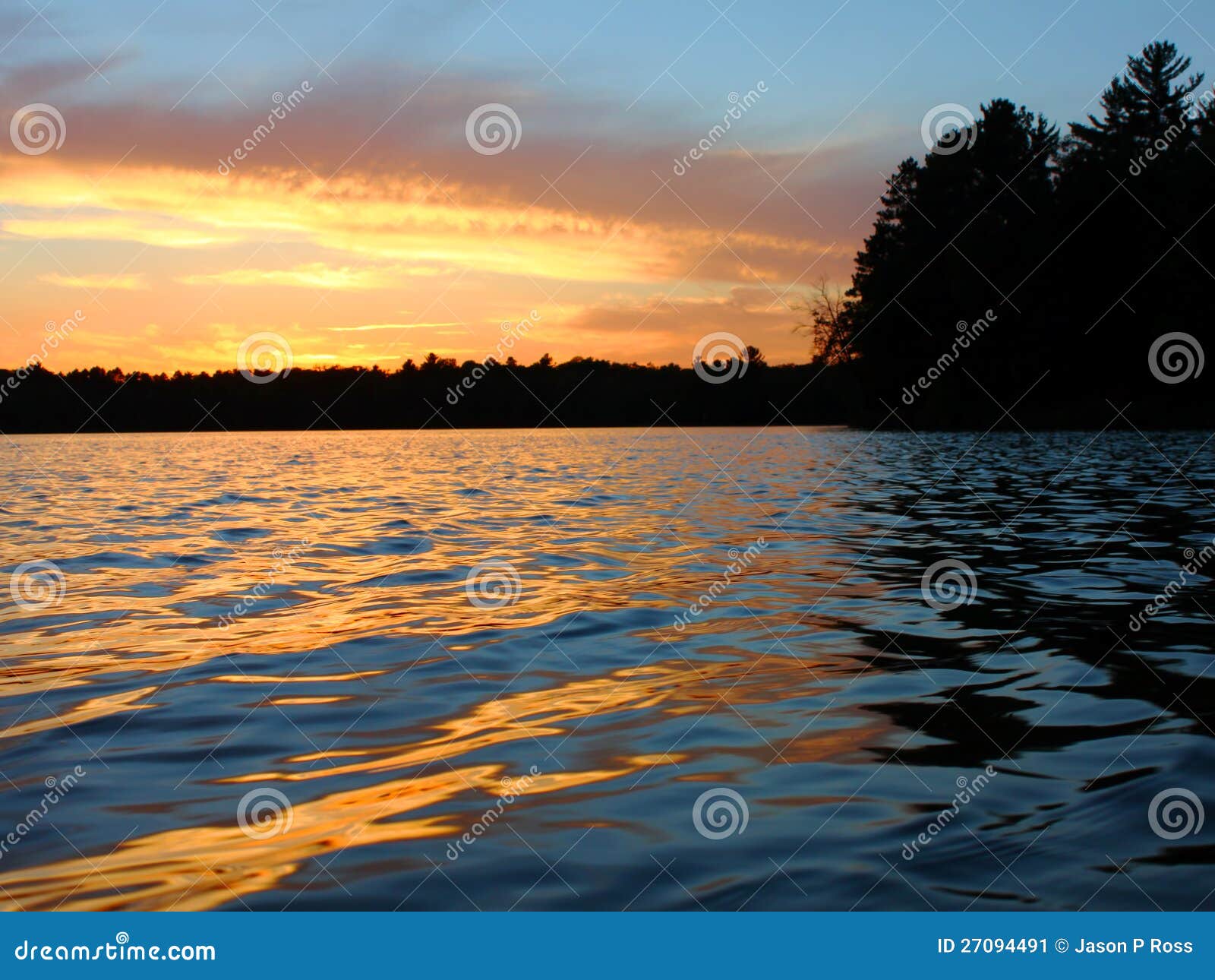 Northern Wisconsin Lake Sunset Stock Image - Image of beautiful ...