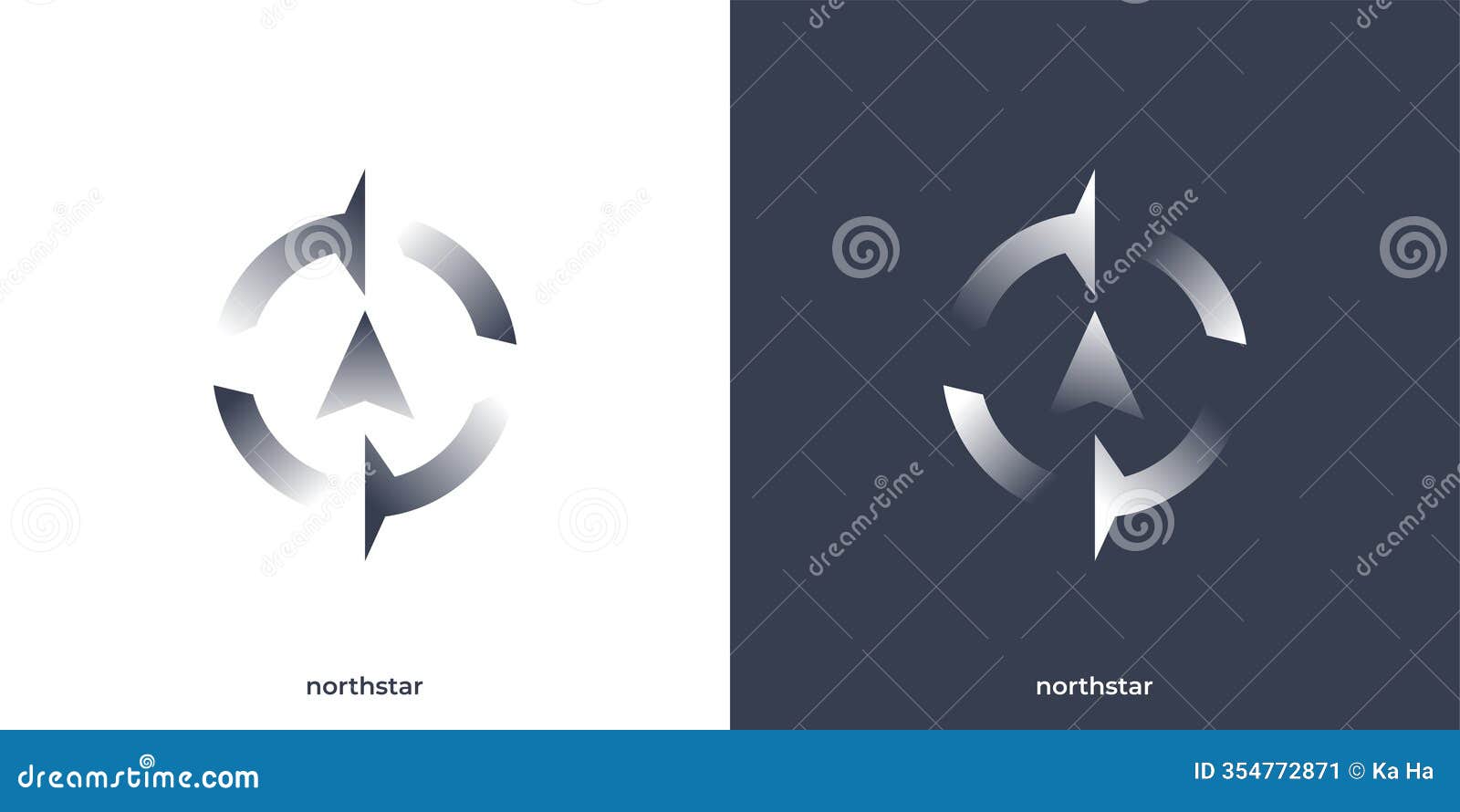 Simple Northstar Logo. North Star Logo Design Stock Illustration ...