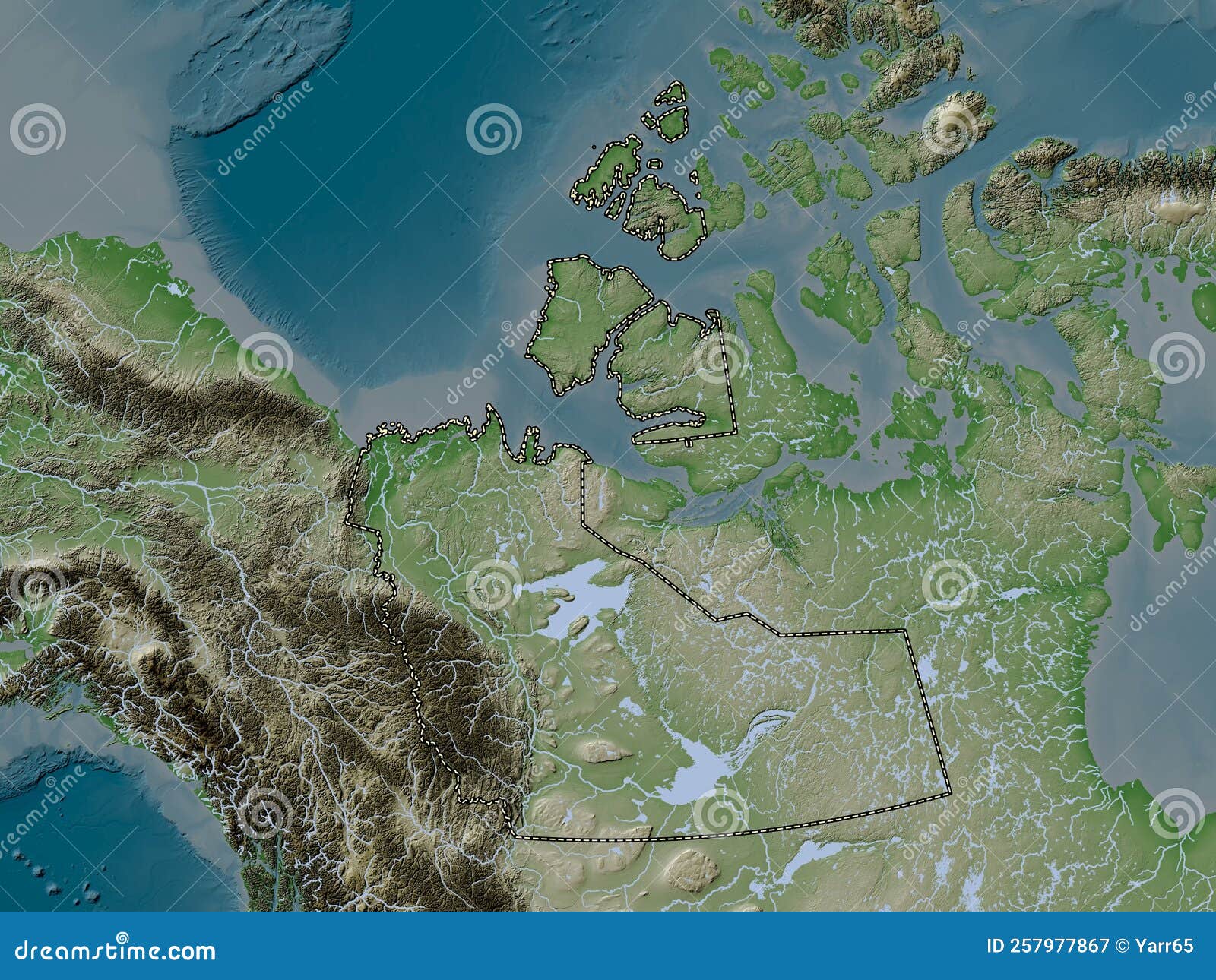 Northwest Territories, Canada. Wiki. No Legend Stock Illustration ...