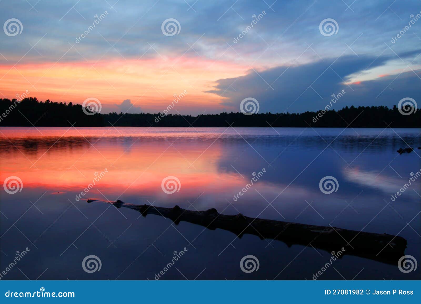 Northwoods Wisconsin Sunset Stock Photo - Image of brilliant, lake ...