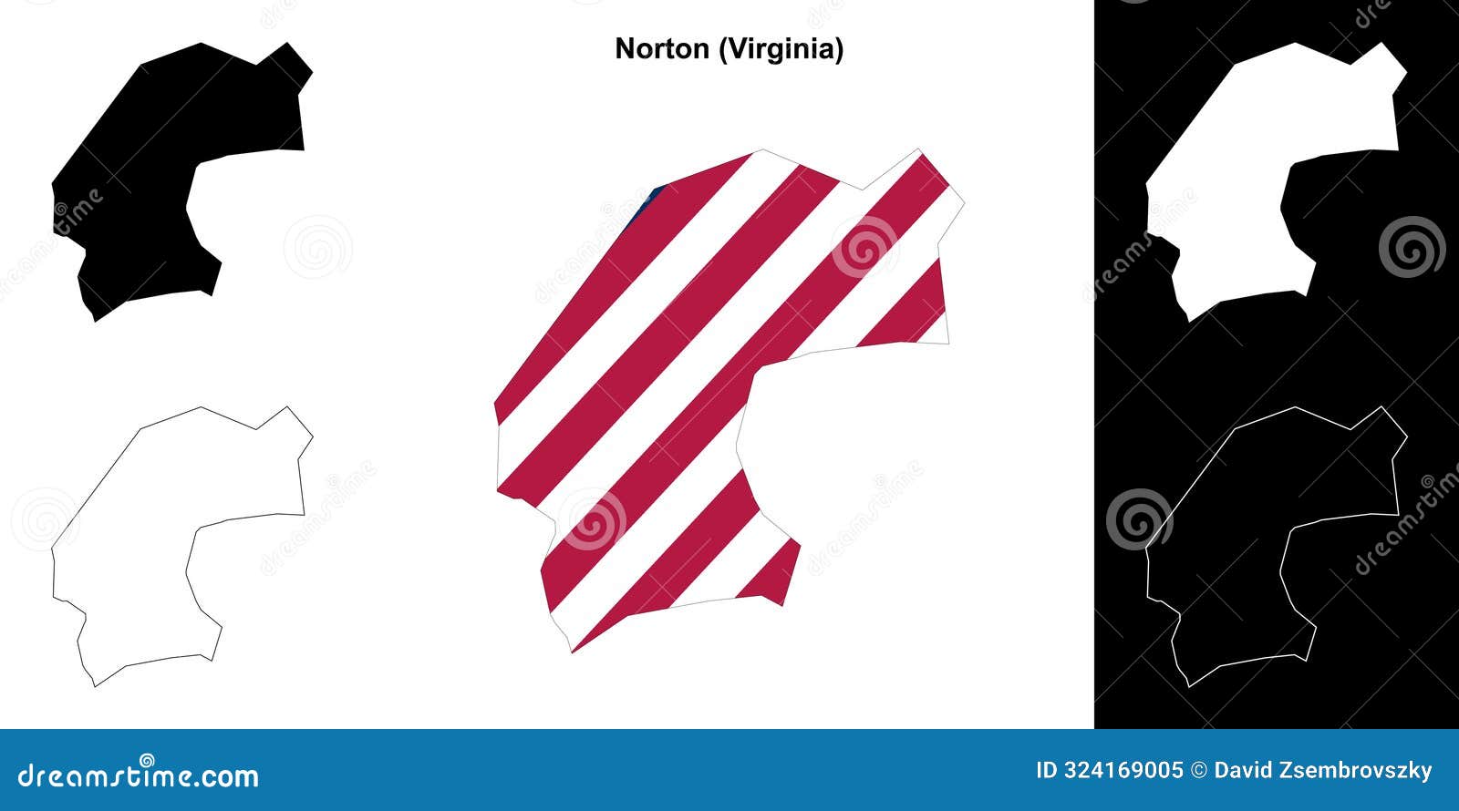 Norton Outline Map Cartoon Vector | CartoonDealer.com #324169005