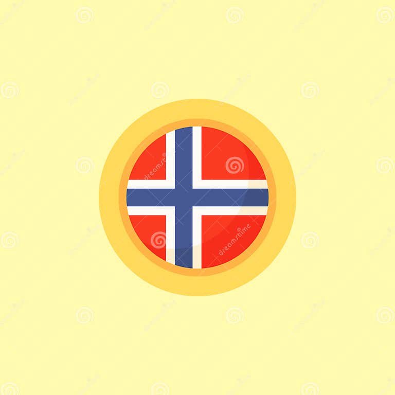 Norway - Circular Flag stock illustration. Illustration of flag - 287974229