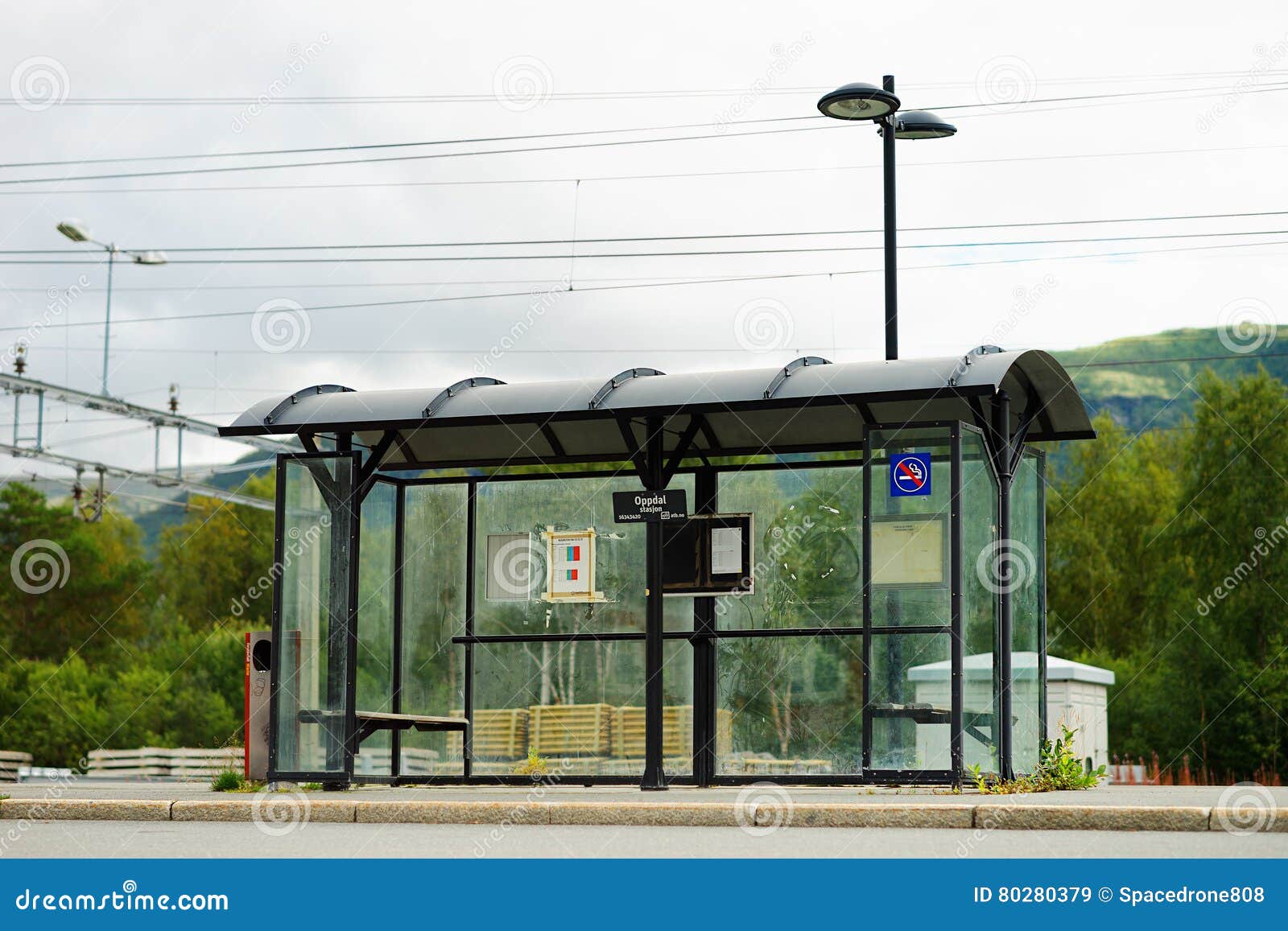 Norway City Bus Stop Transport Background Editorial Stock Image - Image ...