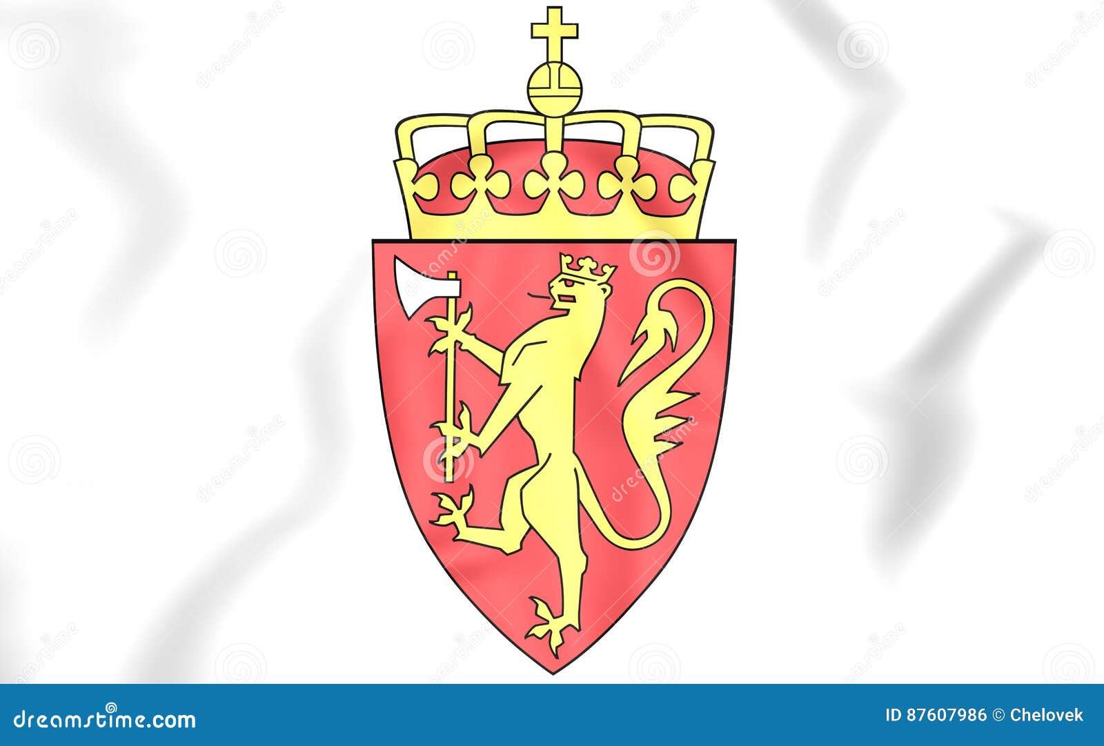 Norway Coat of Arms. stock illustration. Illustration of curve - 87607986