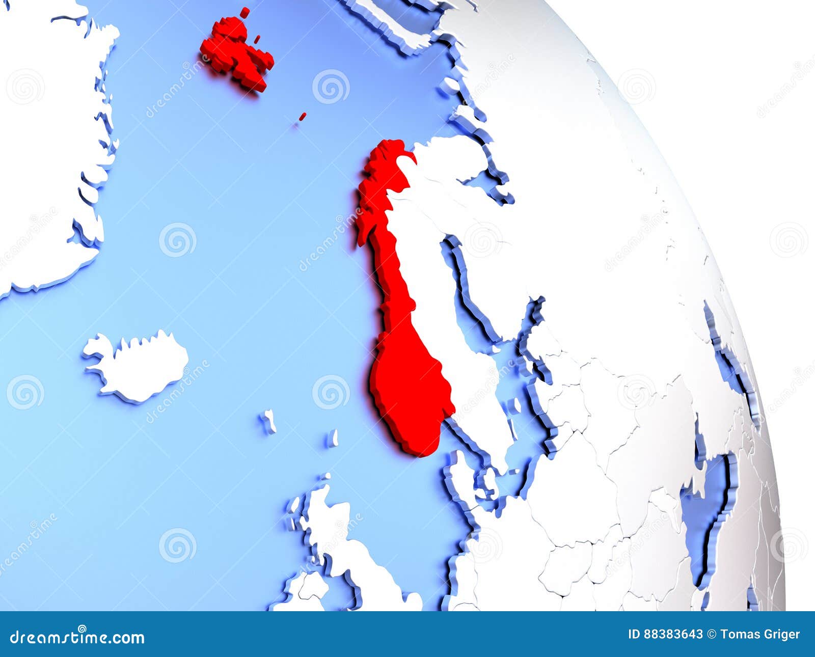 Norway on elegant globe stock illustration. Illustration of ...