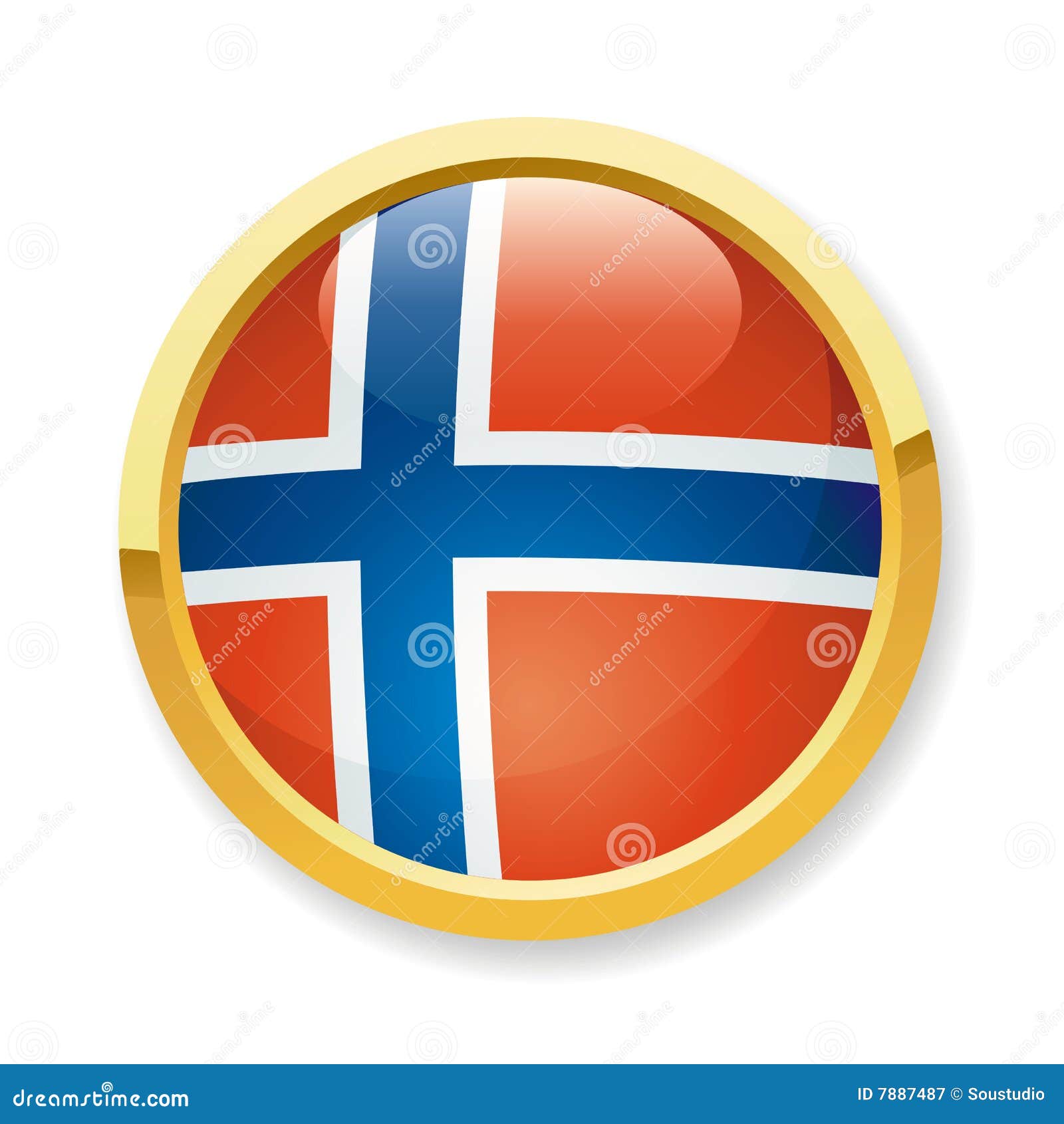 Norway flag button stock vector. Illustration of glossy - 7887487