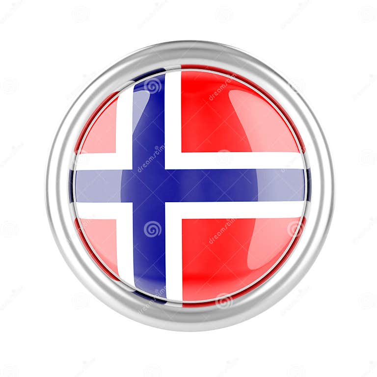 Norway flag button stock illustration. Illustration of icon - 94012272