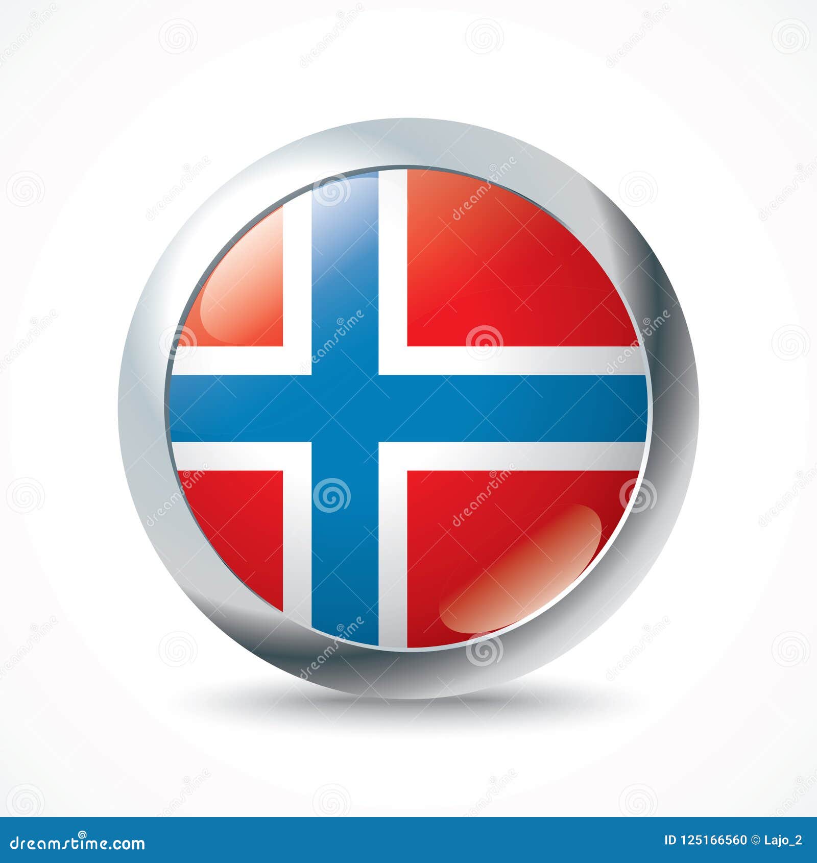 Norway flag button stock vector. Illustration of geography - 125166560