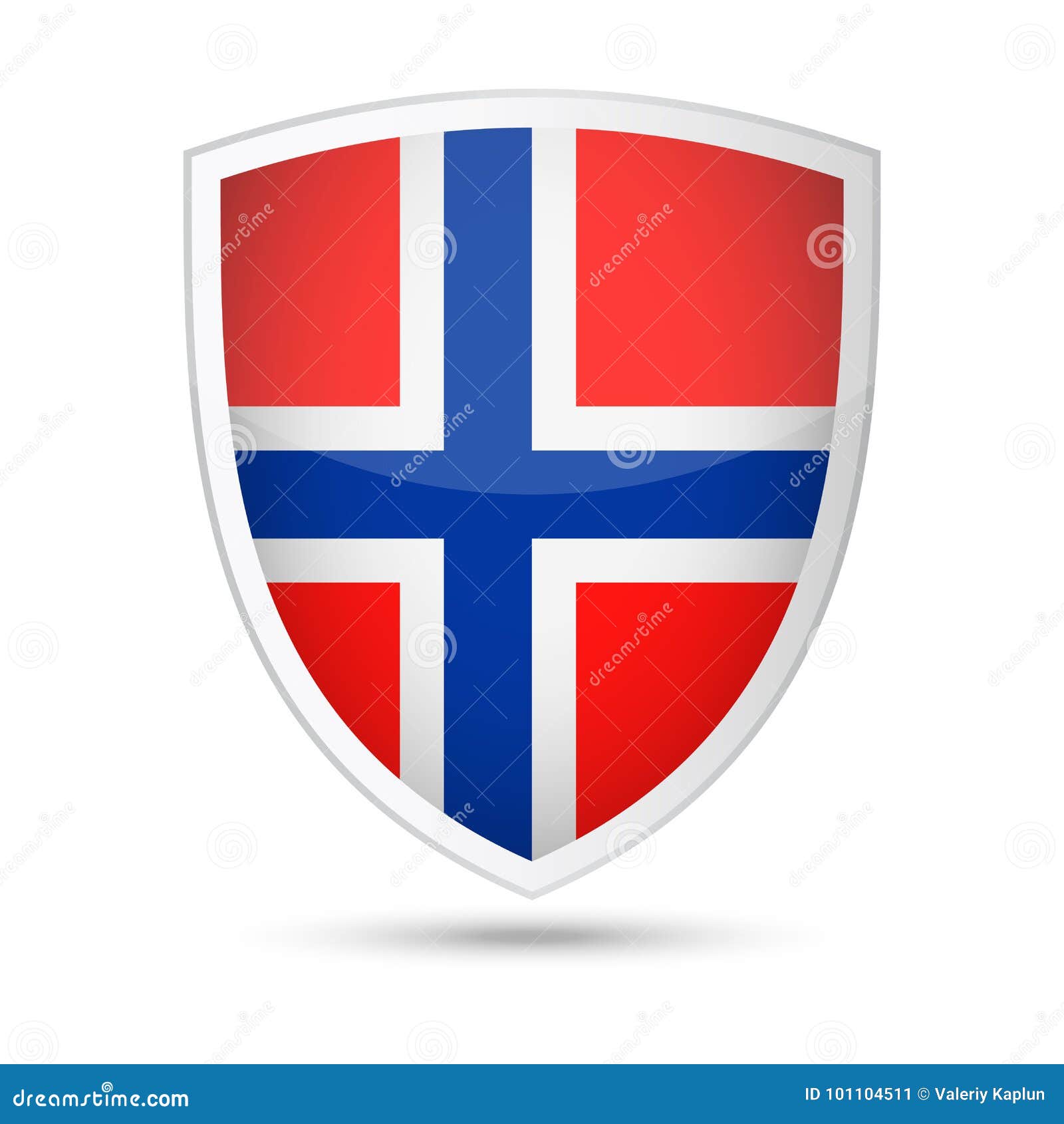 Norway Flag Vector Shield Icon Stock Illustration - Illustration of ...