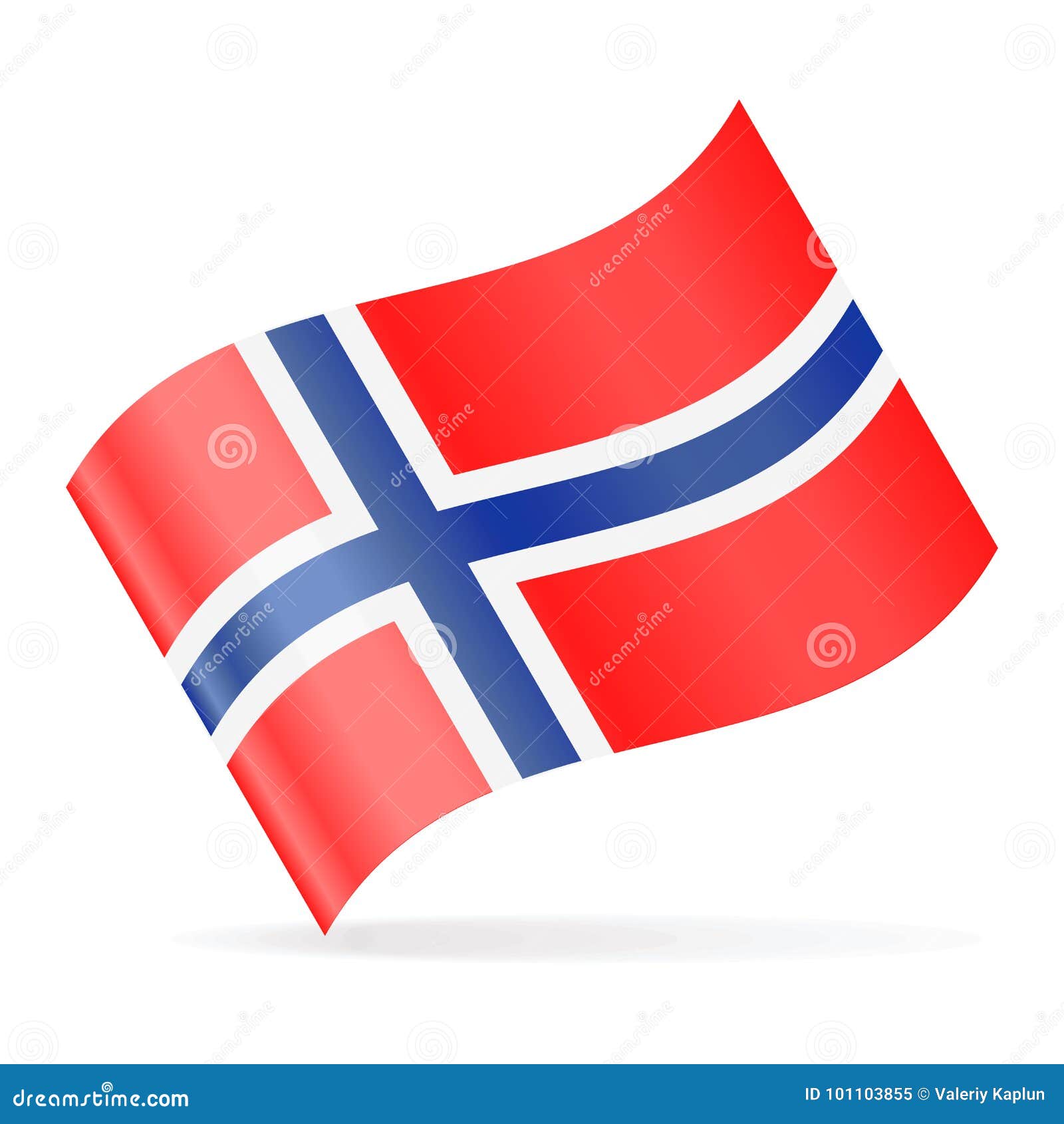 Norway Flag Vector Waving Icon Stock Illustration - Illustration of ...