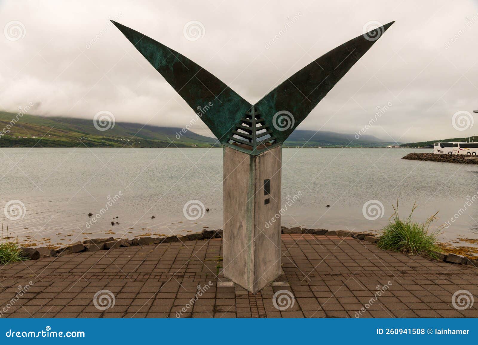 FariÃ° the Flight Sculpture on the Foreshore in Akureyri Editorial ...