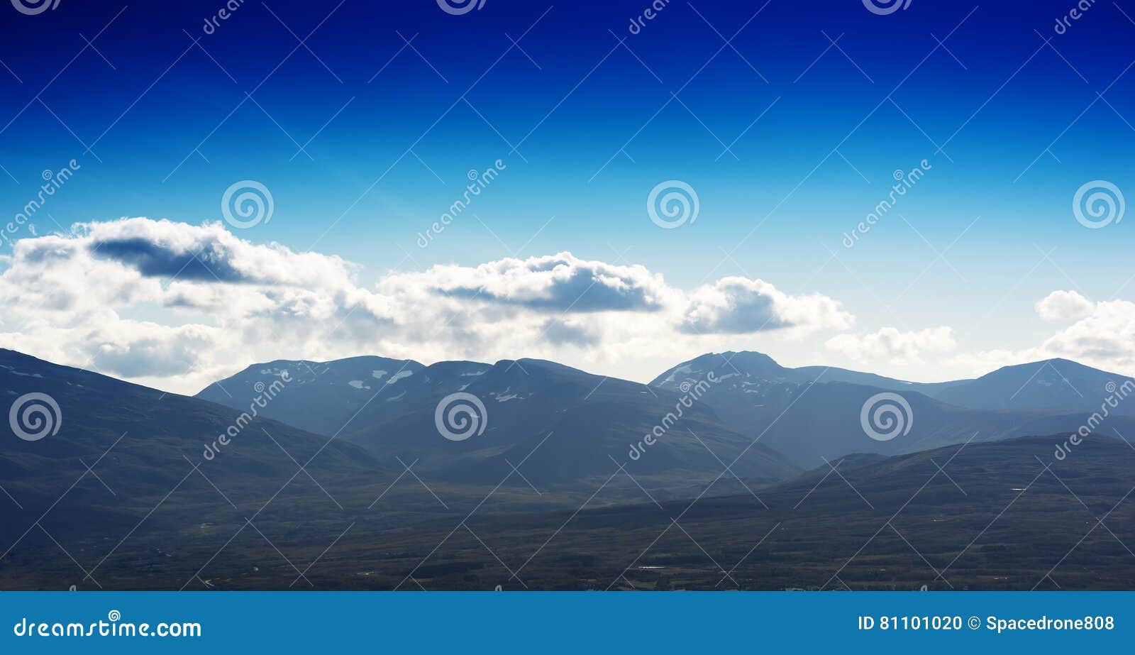 Norway Mountains with Cloudscape Background Stock Photo - Image of ...