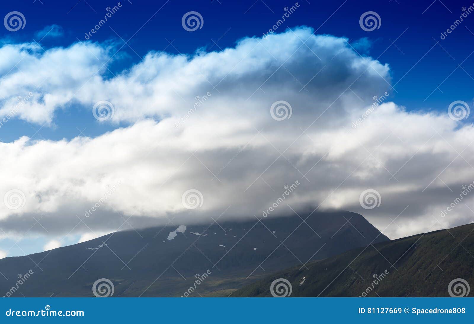 Norway Mountains in Overcast Landscape Background Stock Image - Image ...
