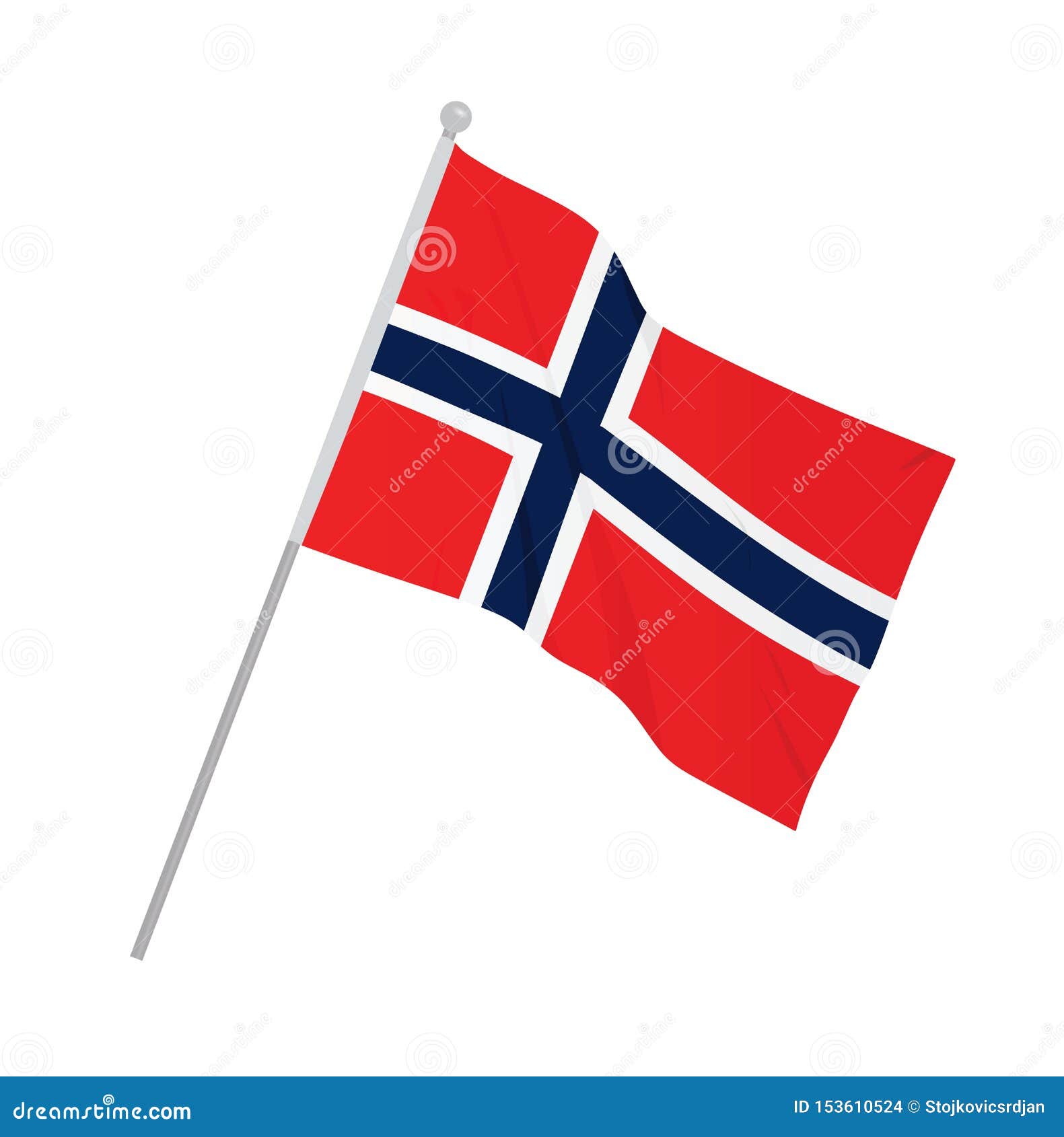 Norway national flag stock vector. Illustration of norwegian - 153610524