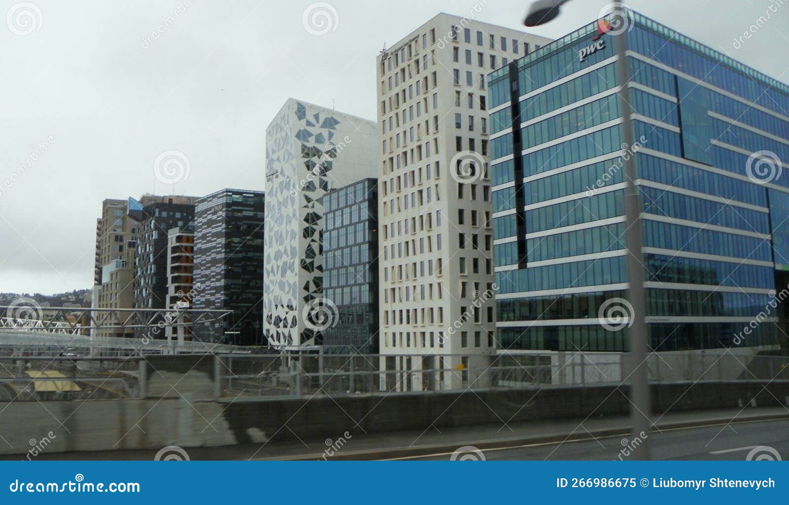 Norway, Oslo, Bjorvika, Row of Buildings of the Barcode Project ...