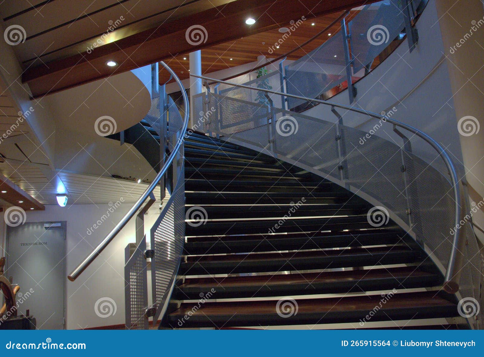 Norway, Oslo, Stairs in High-tech Style Stock Photo - Image of iron ...