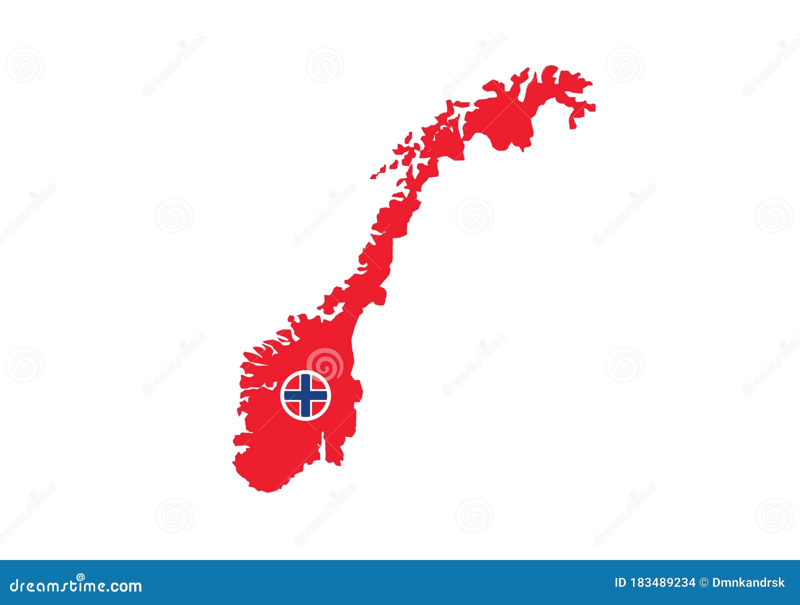 Norway Outline Map National Borders Country Shape Stock Vector ...