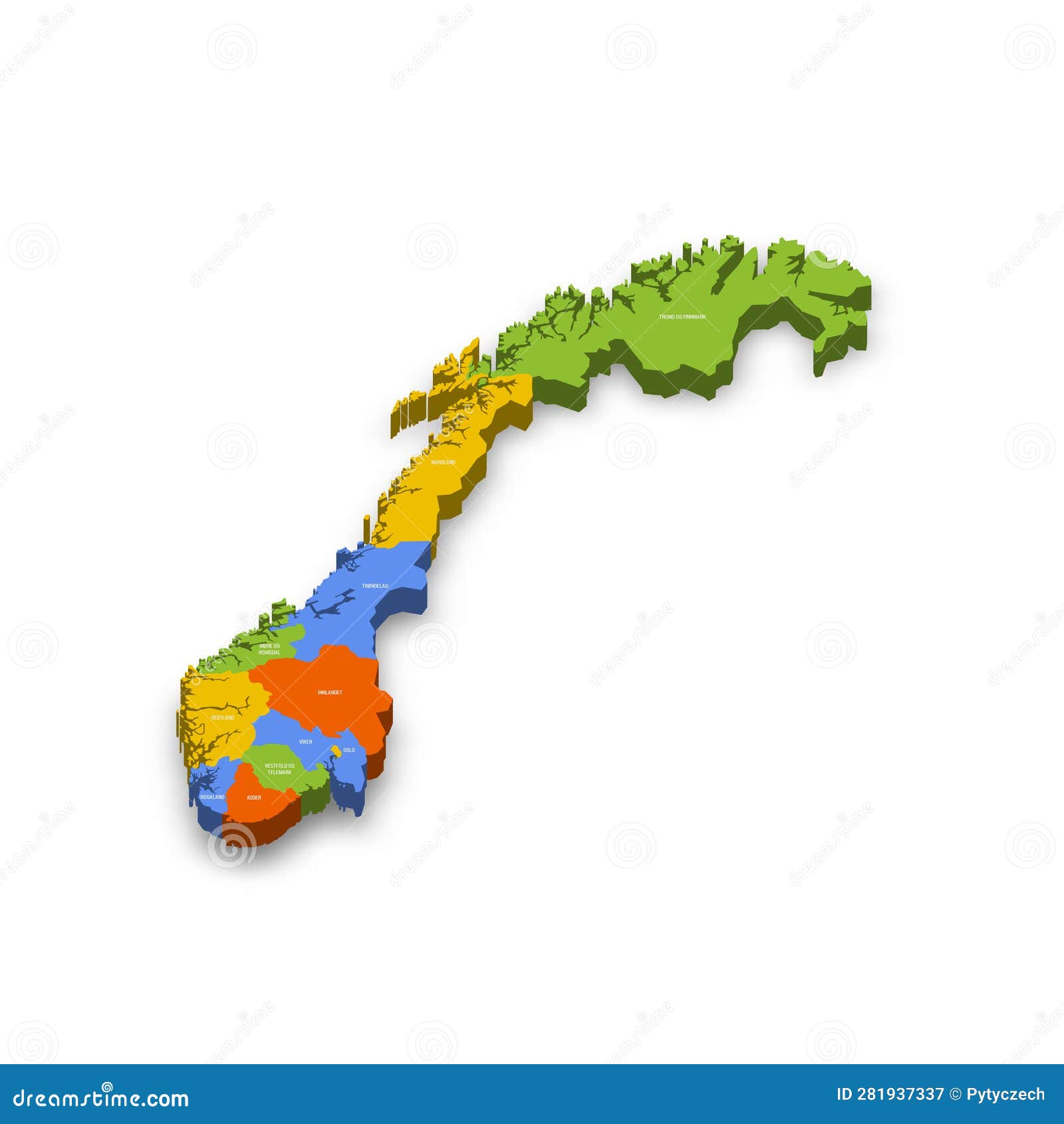 Norway Political Map Of Administrative Divisions Stock Image ... Norway Political Map Of Administrative Divisions Stock Image ...