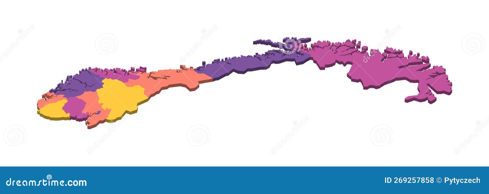 Norway Political Map Of Administrative Divisions Cartoon Vector ... Norway Political Map Of Administrative Divisions Cartoon Vector ...