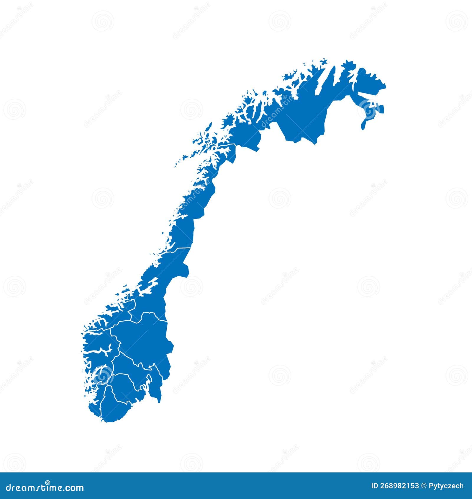 Norway Political Map of Administrative Divisions Stock Illustration ... Norway Political Map of Administrative Divisions Stock Illustration ...