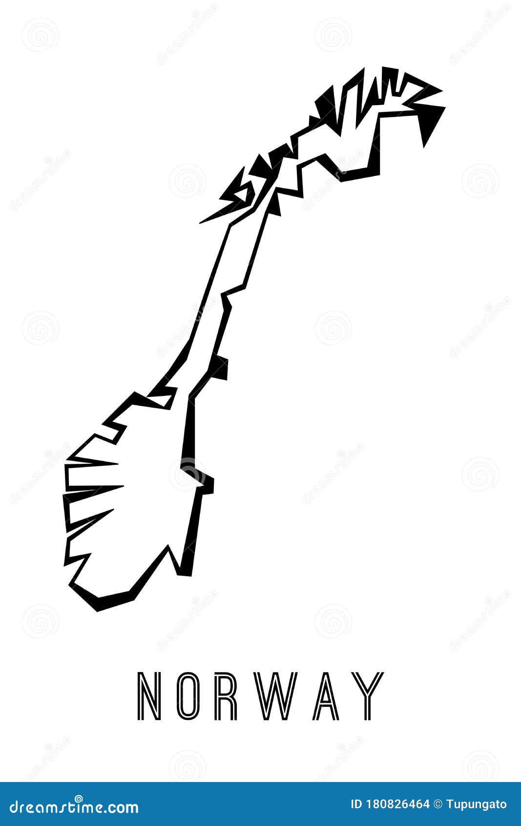 Norway polygon style map stock vector. Illustration of geography ...