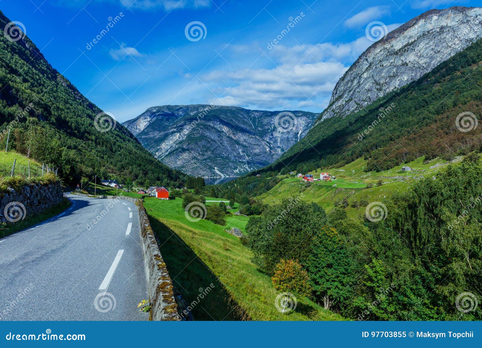 Norway, Road And The Island With The City Of Vardo With Radar Station ...