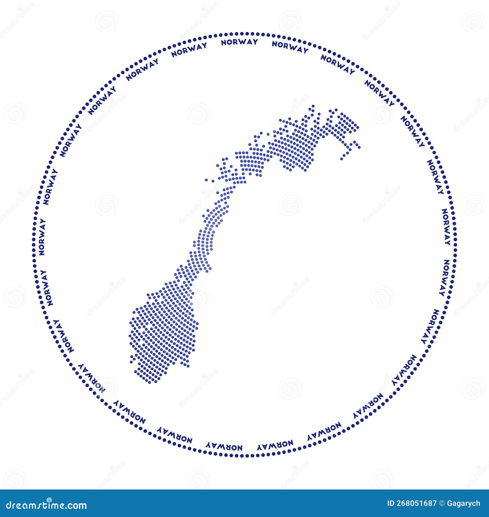 Norway round logo. stock vector. Illustration of element - 268051687