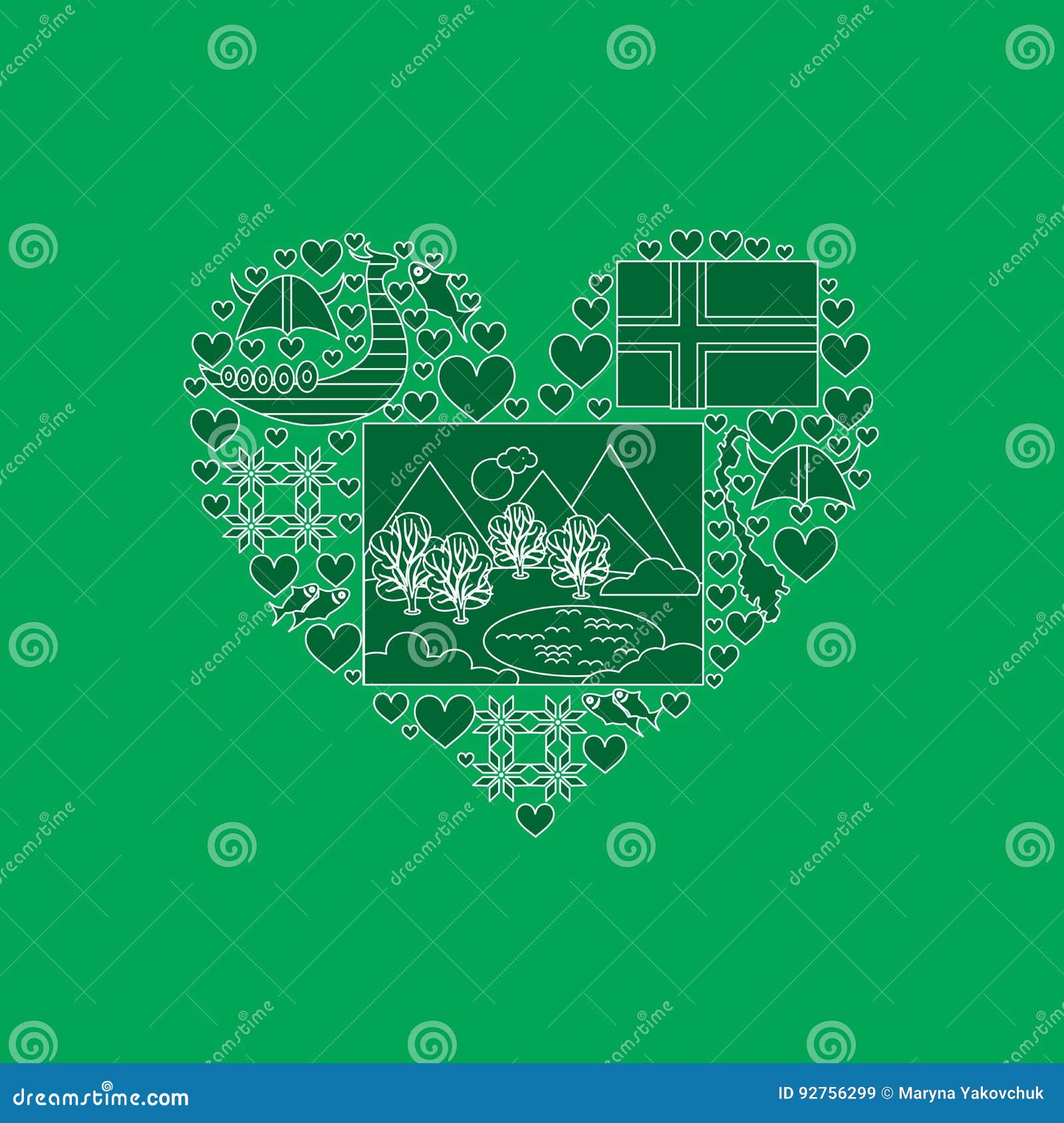 The norway set stock vector. Illustration of vector, clipart - 92756299