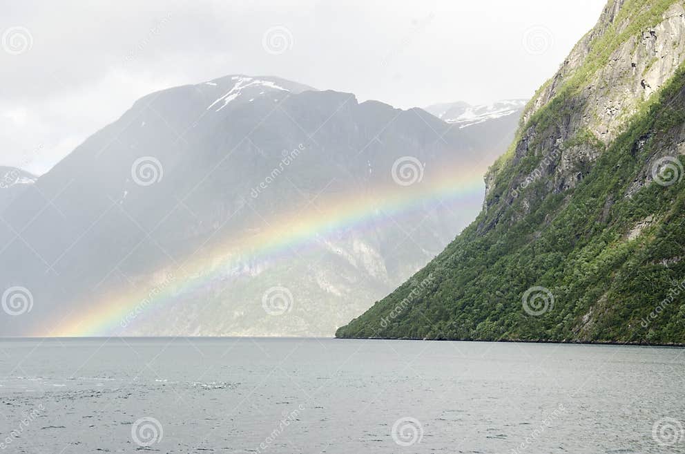 Norway - Somewhere Over the Rainbow Stock Image - Image of blurry ...
