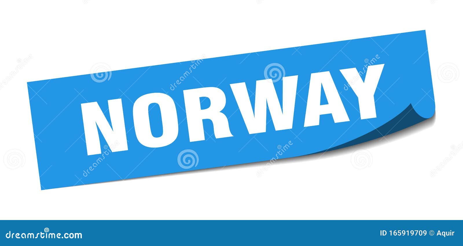 Norway Sticker. Norway Square Peeler Sign Stock Vector - Illustration ...