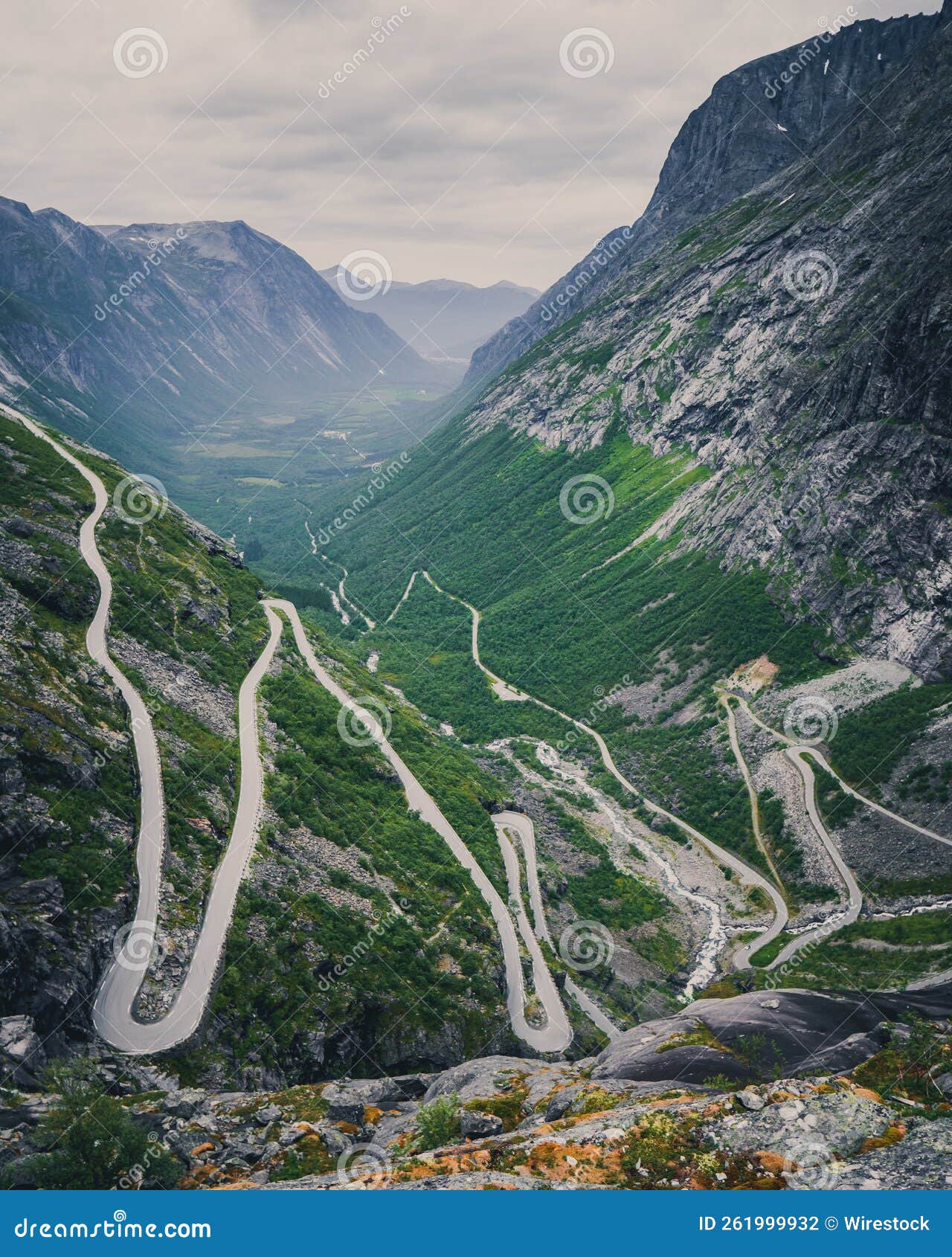 Norway Troll Road - Mountain Route of Trollstigen in Summer Stock Photo ...