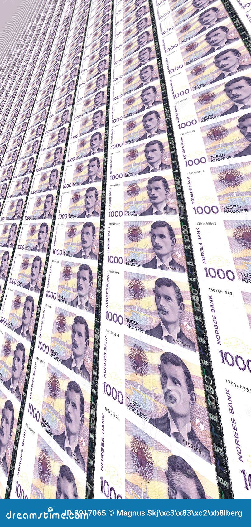 Norwegian 1000 Kroner Bills Stock Image - Image of metal, norwegian ...