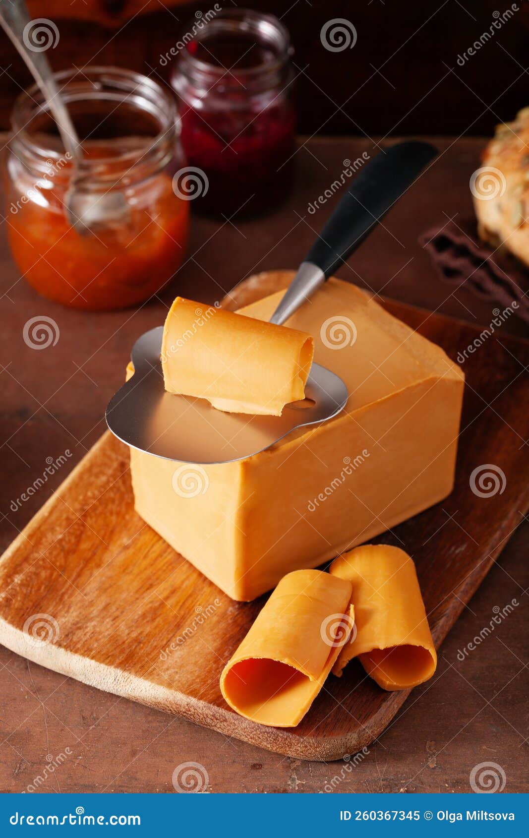 Norwegian Brunost Traditional Brown Cheese Stock Image - Image of ...