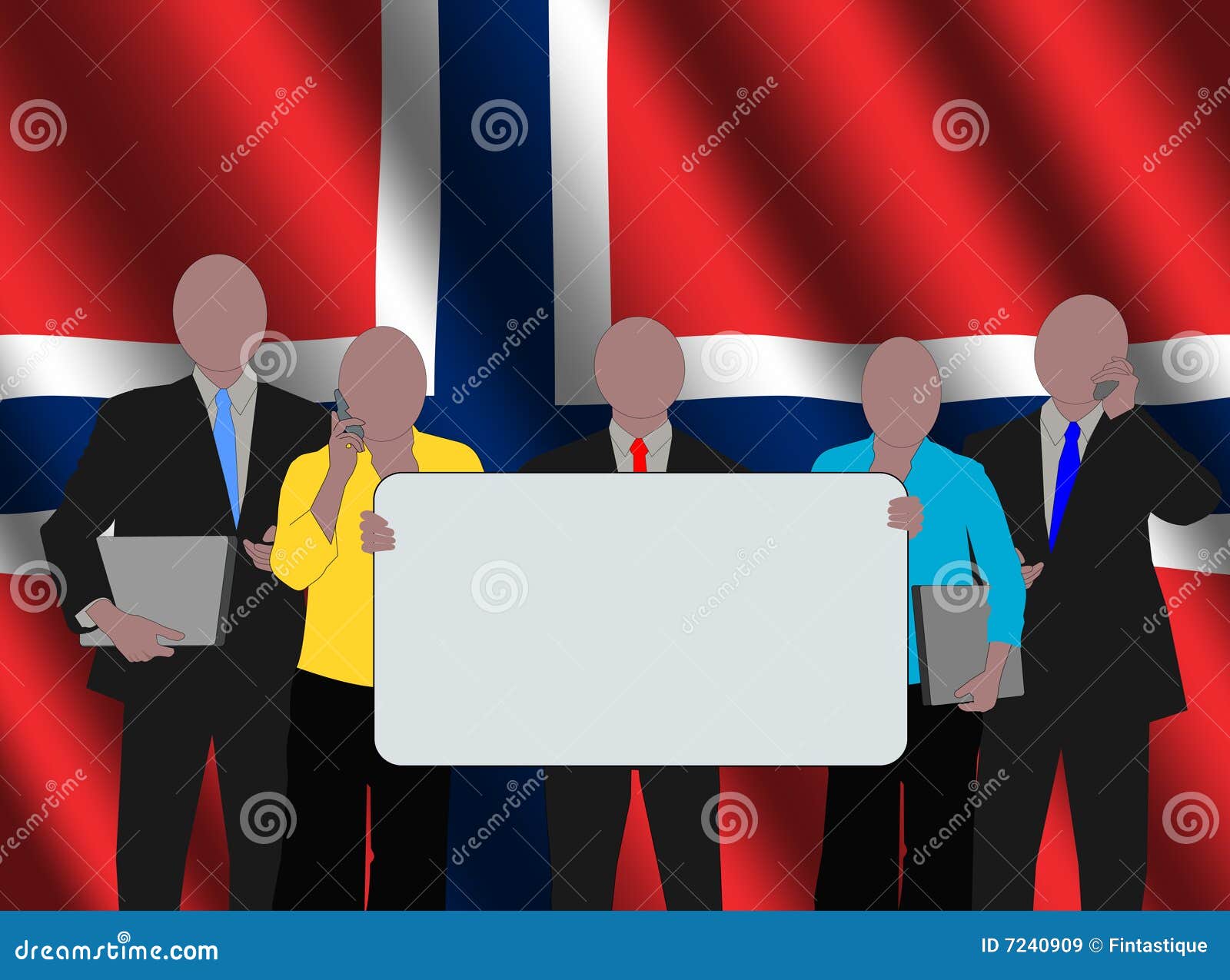 Norwegian business team stock illustration. Illustration of suit - 7240909