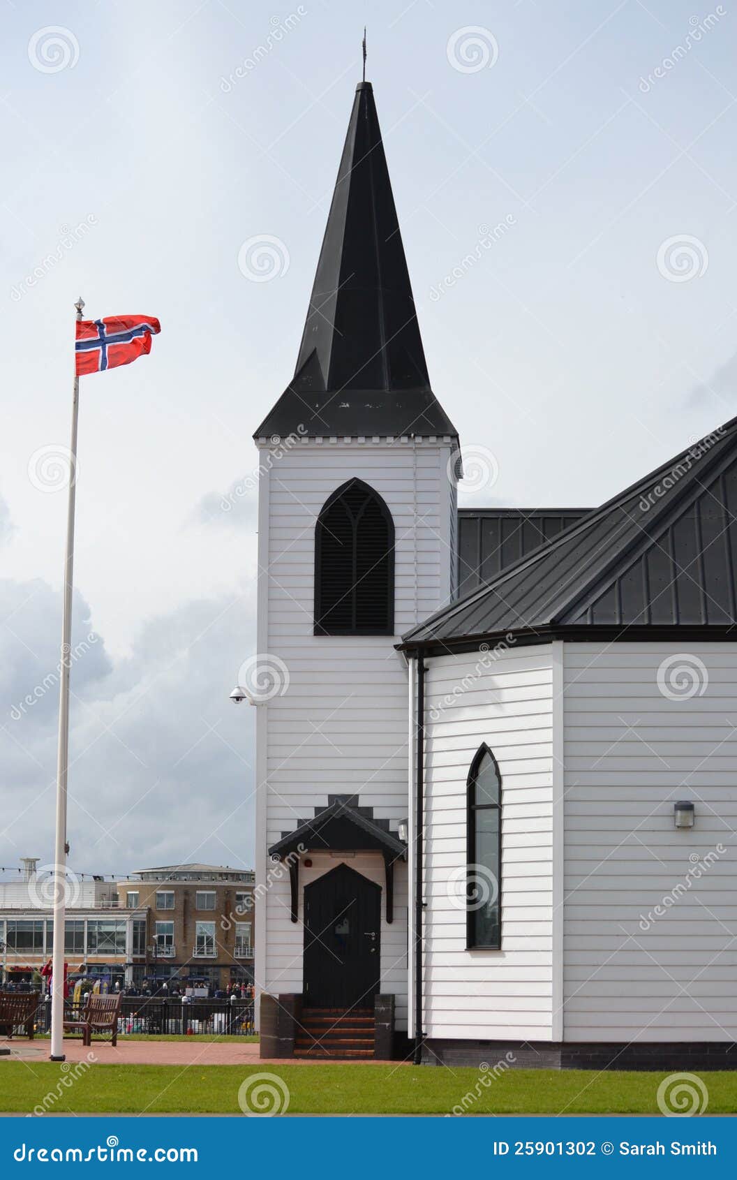 Norwegian church stock photo. Image of steeple, norwegian - 25901302