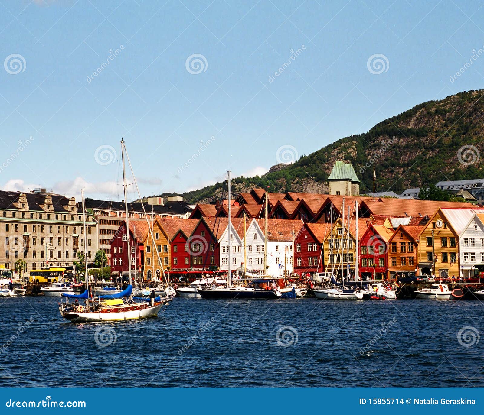 Norwegian city stock photo. Image of water, rest, north - 15855714