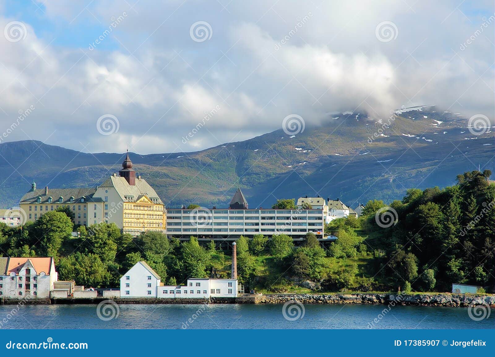 Norwegian city stock image. Image of city, scenic, vegetation - 17385907
