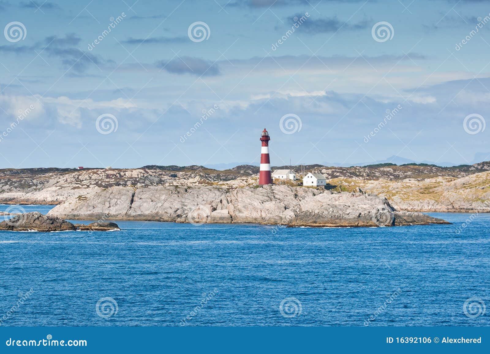 Coastal Landscape with Lighthouse, Norway - Scandinavia Stock Photo ...