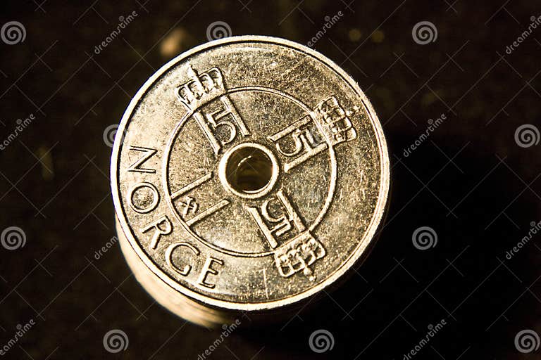 Norwegian coins stack 3 stock image. Image of nordic, shiny - 8731091