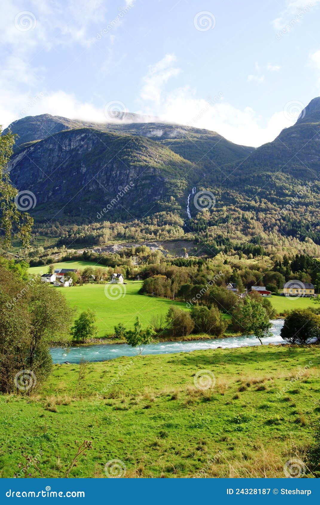 Norwegian countryside stock image. Image of stream, outside - 24328187