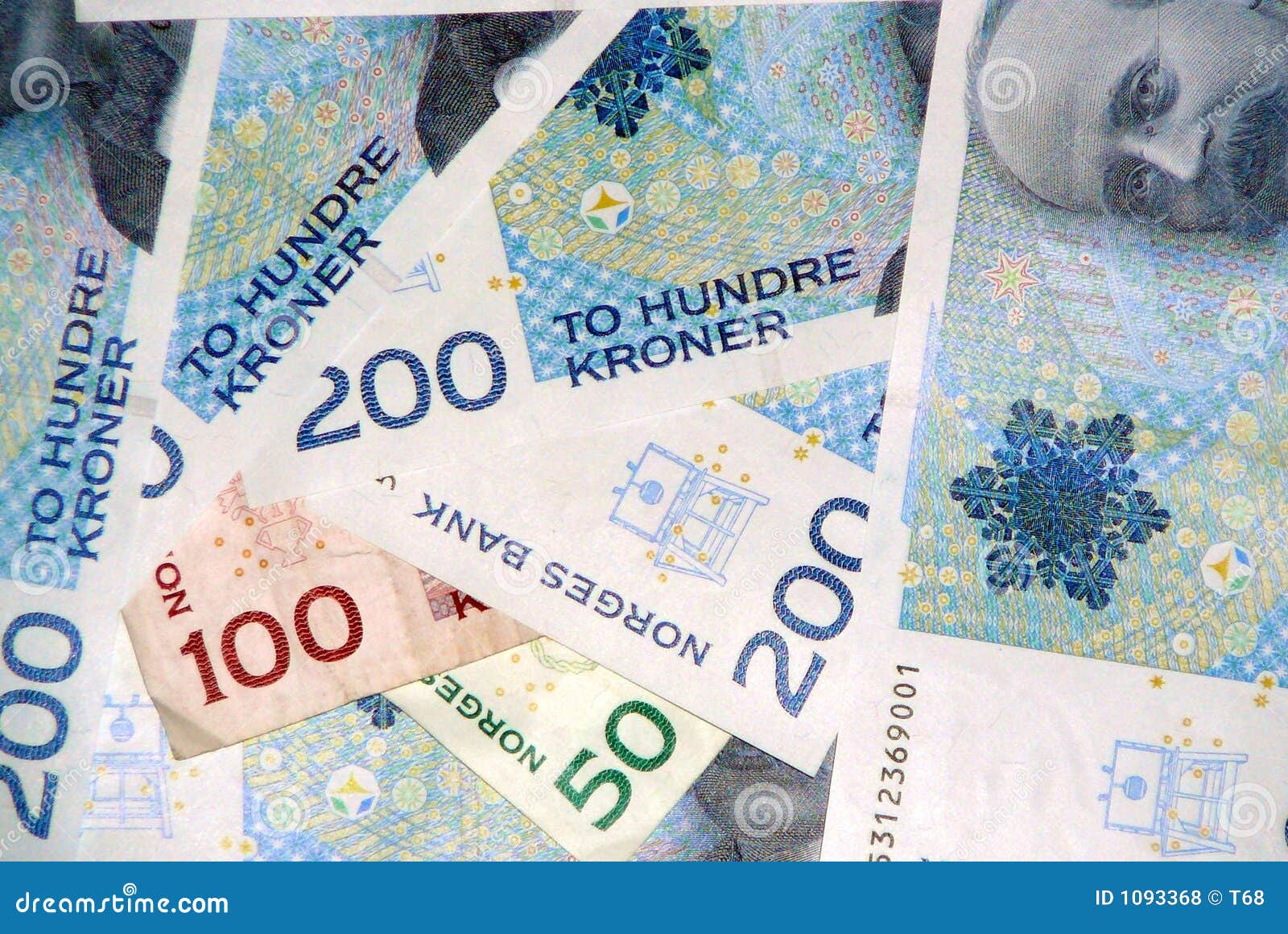 Norwegian currency stock photo. Image of kroner, note - 1093368