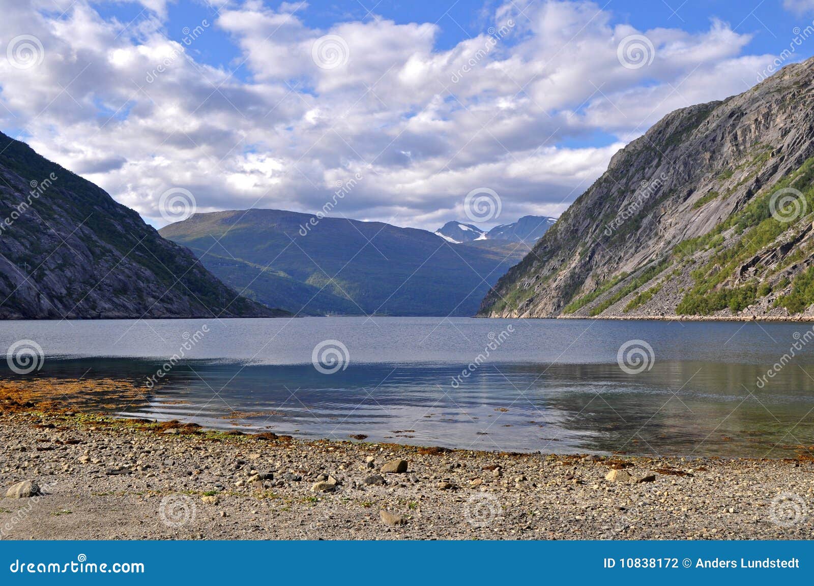 Norwegian fiord stock photo. Image of scenic, rombak - 10838172